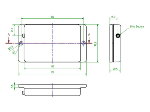 UHF compact antenna - HERMOS
